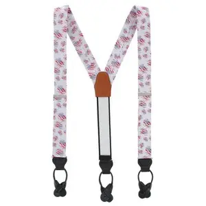 Trafalgar Stars & Stripes Secret Silk Button End Braces