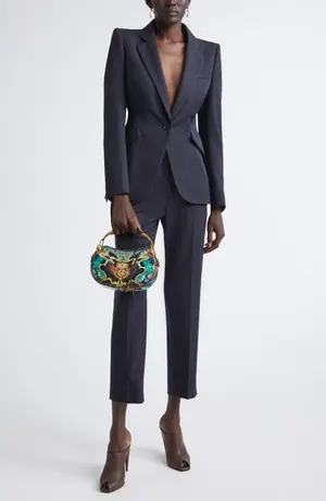 Alexander McQueen Wool Cigarette Trousers