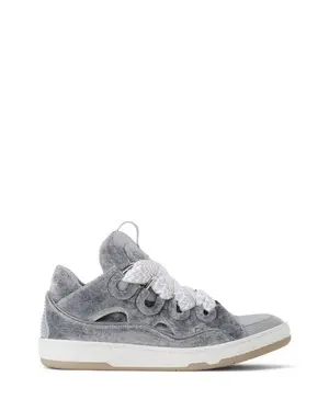 LANVIN Curb Sneakers In Jersey - Grey