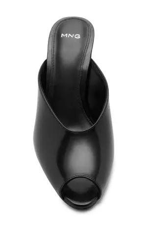 Mango Peep Toe Wedge Slide Sandal