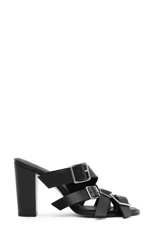 Mango Leather Slide Sandal