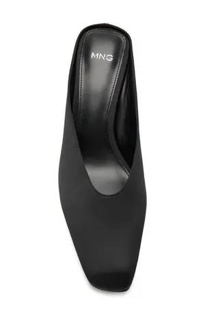 Mango Square Toe Wedge Mule