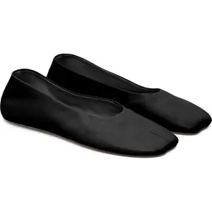 Mango Split-toe Leather Ballet Flats