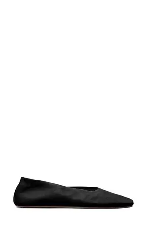 Mango Split-toe Leather Ballet Flats