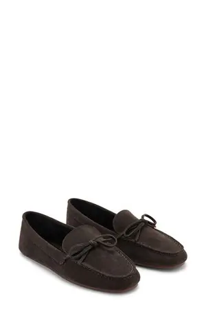 Mango Suede Bow Loafer