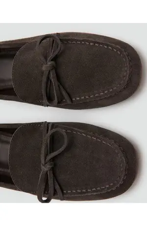 Mango Suede Bow Loafer