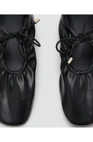 Mango Ruched Ballet Flat