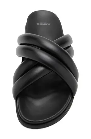 Mango Padded Crisscross Slide Sandal