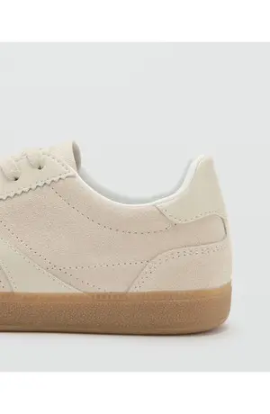 Mango Mixed Media Low-profile Sneakers - Sand