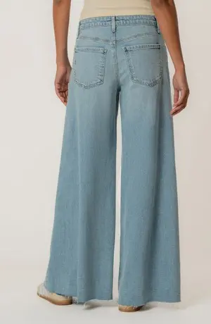 Kut From The Kloth Blake Fab Ab Raw Hem High Waist Super Wide Leg Jeans
