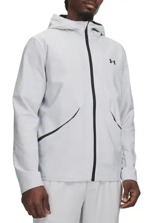 Under Armour Ua Unstoppable Woven Full Zip Hoodie - 014 Halo Gray