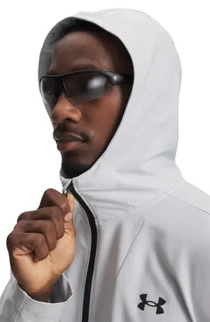 Under Armour Ua Unstoppable Woven Full Zip Hoodie - 014 Halo Gray