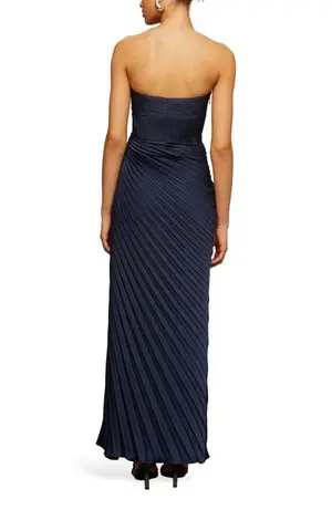 AMUR Joyceann Sweetheart Gown - Deep Indigo
