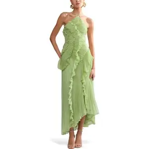 Ruffled Pleated Evening Dresses