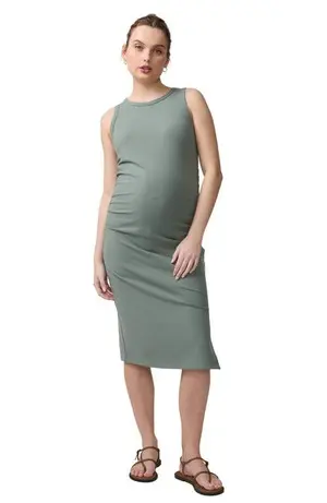 INGRID & ISABEL Ruched Bodycon Tank Dress - Agave