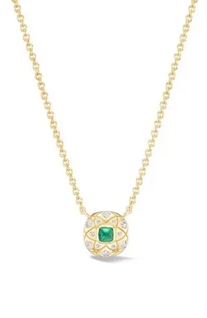 ORLY MARCEL Mini Bliss Pendant Necklace Green