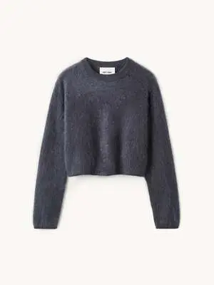 Soft Goat Brushed Crewneck - Anthracite