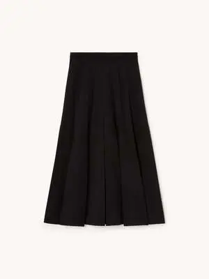 GWYN Lace-paneled Pleated Skirt