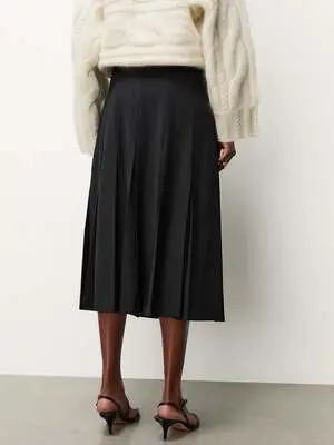 GWYN Lace-paneled Pleated Skirt