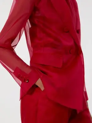 Max Mara Silk Organza Blazer - Geranium
