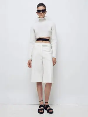 Max Mara Viscose Crêpe Jersey Bermuda Shorts