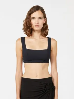 Max Mara Matte Technical Fabric Bikini Top