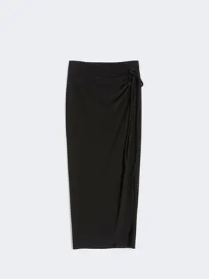 Max Mara Crepe Jersey Wrap Skirt