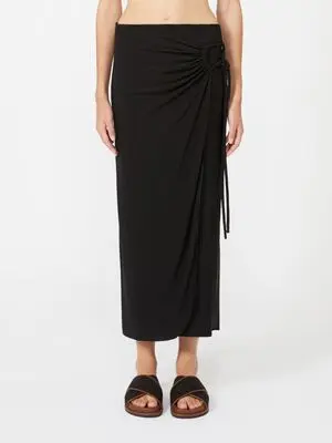Max Mara Crepe Jersey Wrap Skirt