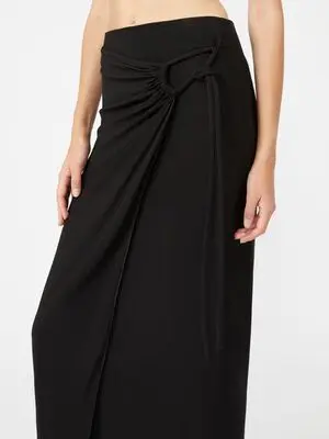 Max Mara Crepe Jersey Wrap Skirt