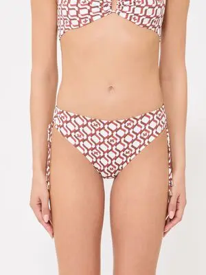 Max Mara Printed Jersey Bikini Bottoms - Rust