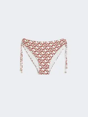 Max Mara Printed Jersey Bikini Bottoms - Rust