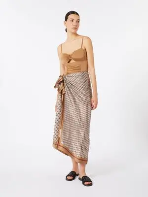 Max Mara Bandeau One-piece Swimsuit - Camel