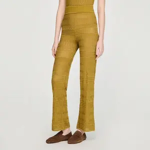 Sandro Pointelle Knit Trousers