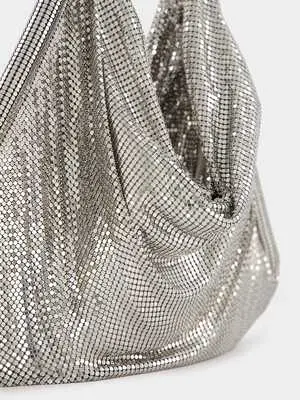 Rabanne Disc-embellished Shoulder Bag - Silver