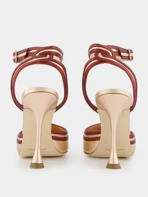 Manolo Blahnik Chonga 105mm Leather Pumps - Gold