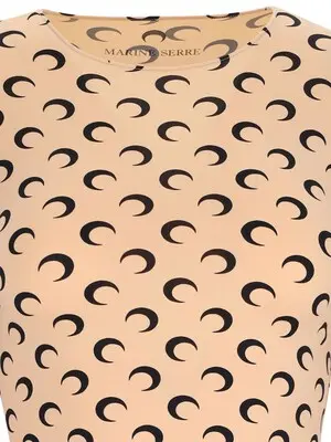 MARINE SERRE Top Logo "moon - Beige