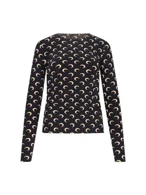 MARINE SERRE Top Logo "moon - Moon Print