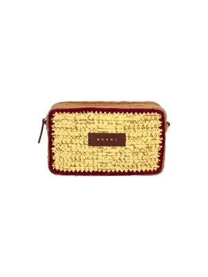 Marni Raffia Shoulder Bag - Brown
