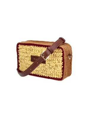Marni Raffia Shoulder Bag - Brown