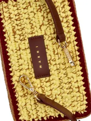 Marni Raffia Shoulder Bag - Brown