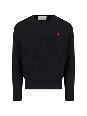 AMI Paris De Cœur Sweater - Black