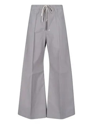 Rick Owens Wide Cotton Pants - Gray