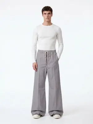 VIVIENNE WESTWOOD Wide Leg Cotton Trousers - Gray