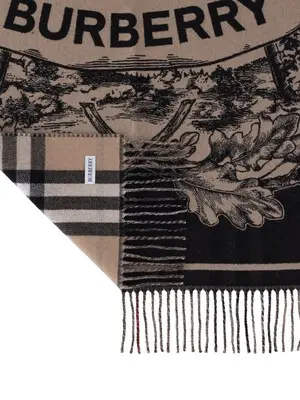 Burberry Reversible Cashmere Scarf - Beige