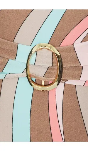 L'Agence Plunge One-piece Swimsuit With Gold-tone O-ring Accent