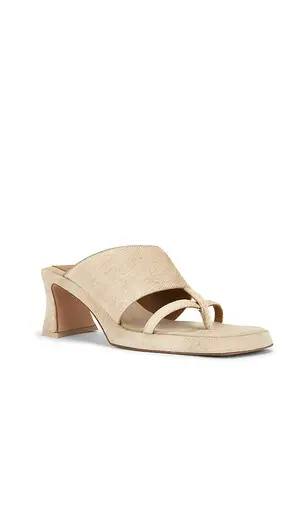 MIISTA Trisha Pony Asymmetric Thong Sandal - Ecru