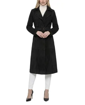 Gorski Metis Suede Belted Trench Coat