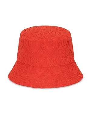 Lack Of Color Palm Terry Cloth Bucket Hat - Red