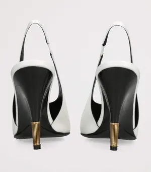 Khaite Leather Bella Pumps 100 - White