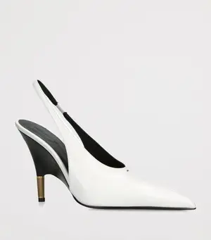 Khaite Leather Bella Pumps 100 - White